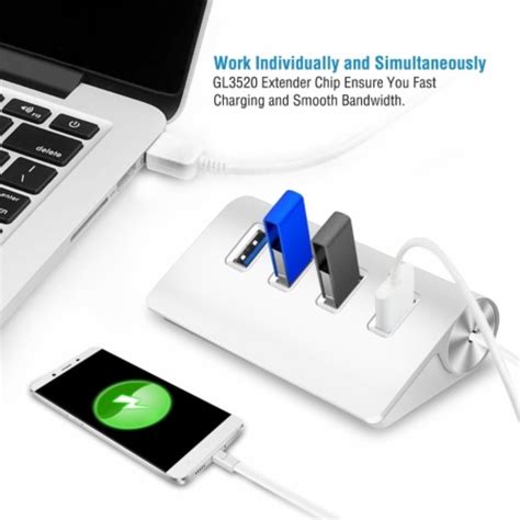 Ports Usb Hub Gbps Usb Aluminum Expansion Hub Splitter File Video Date Reader Trans