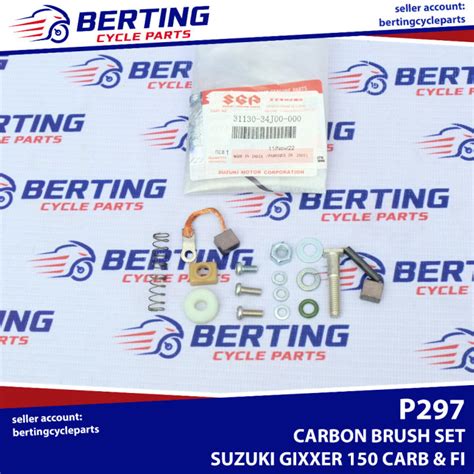 SGP CARBON BRUSH SET Suzuki Gixxer 150 Carb FI Genuine 31130 34J00