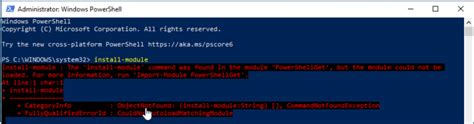 Install Module The Install Module Command Was Found In The Module