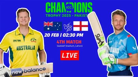 Aus Vs Eng Live Telecast In India And Live Streaming—icc Champions