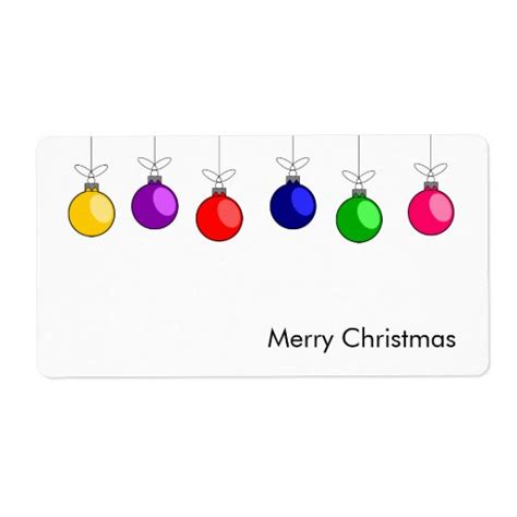 Merry Christmas Avery Label Zazzle