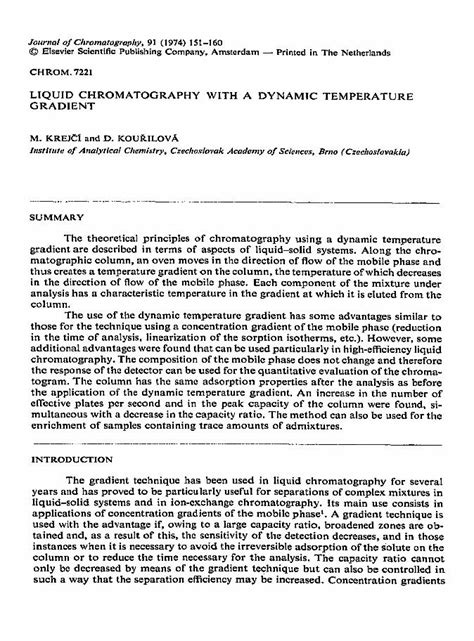 Pdf Liquid Chromatography With A Dynamic Temperature Gradient Dokumen Tips