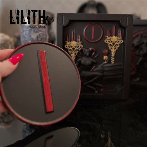 Lust Demon Yenakha Wooden Altar Pentacle For Black Magick Lovelust