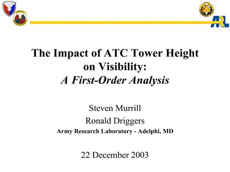 PPT The Impact Of ATC Tower Height On Visibility A First Order Analysis PowerPoint
