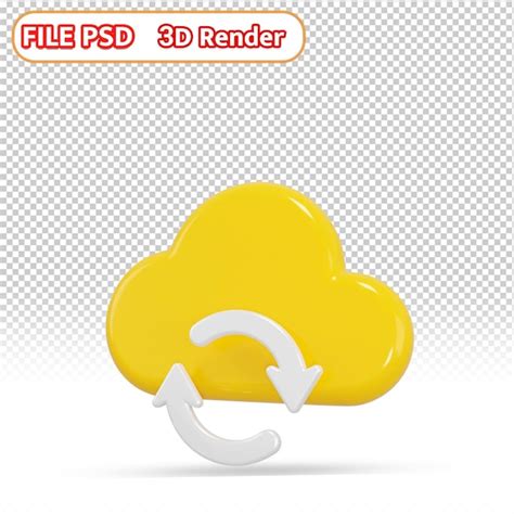 Premium Psd Cloud Yellow