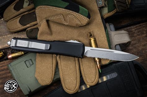 Preowned Microtech Ultratech Otf Automatic Knife 34 Drop Point