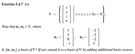 solved exercise 5 4 2 find a basis and the dimension of each
