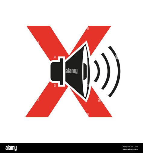 Music Logo On Letter X Sound Icon Podcast Icon Broadcast Symbol