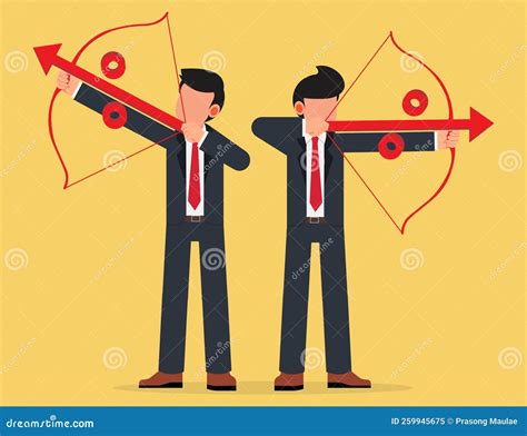 Raising Interest Rates Due To Inflationbusinessman Archery Percentage