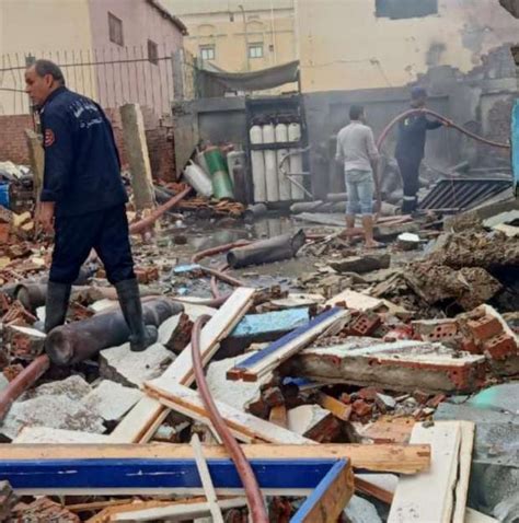السيطرة على حريق هائل داخل مصنع أكسجين غرب النوبارية والدفع بـ5
