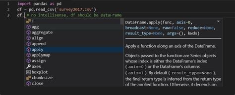 Improve Intellisense For Common Pandas Functions · Issue 358 · Microsoftpython Language Server