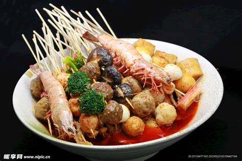 麻辣烫串串香摄影图 传统美食 餐饮美食 摄影图库 昵图网