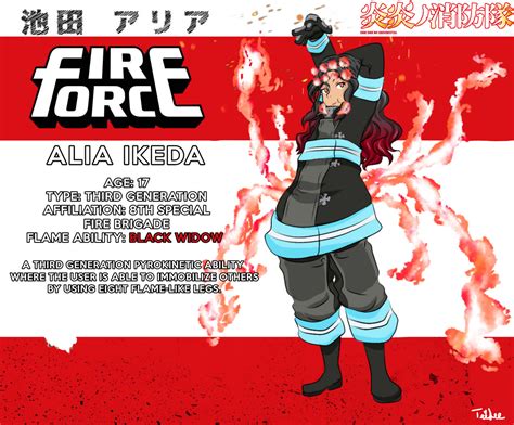 [ens Fire Force Oc Ref Sheet] Alia Ikeda By Heyitsteilee On Deviantart
