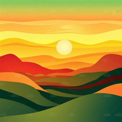 Premium Ai Image Sunset Over Rolling Hills Backgrounds
