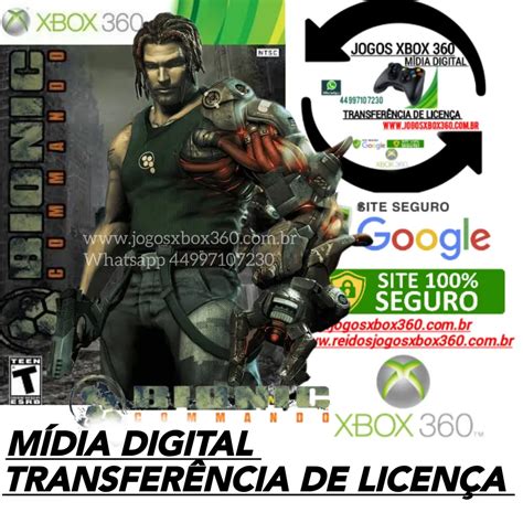 Jogos Xbox 360 Transferência De Licença Mídia Digital Bionic Commando