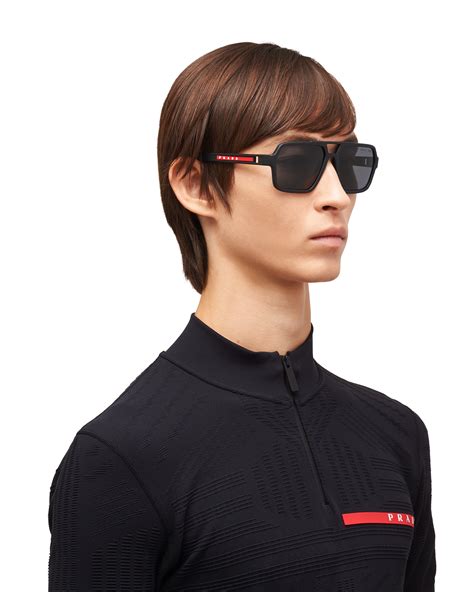 Lens Black Linea Rossa Eyewear Collection Sunglasses Prada