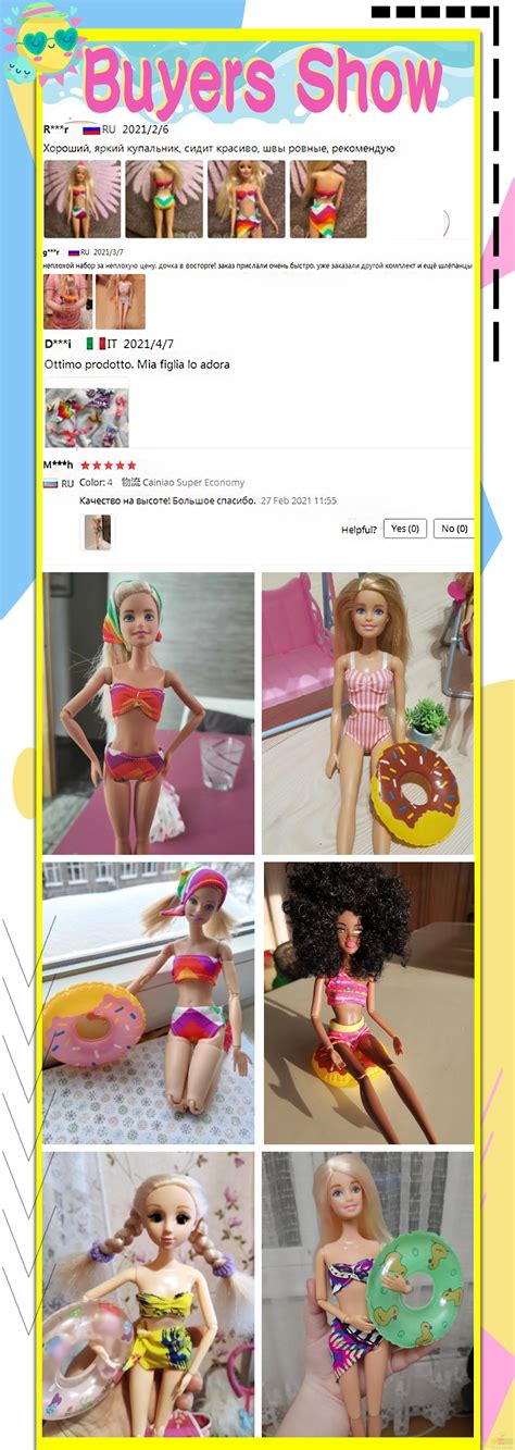 1x Doll Swimwear Beach Bathing Clothes Lovely Bikini Swimsuit Random