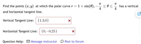 Solved Find The Points X Y At Which The Polar Curve Chegg
