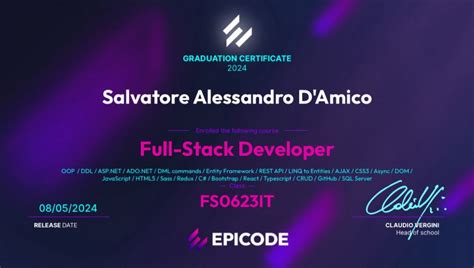 Fullstack React Typescript Frontend Backend Sql Javascript Ccharp Salvatore