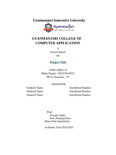 Mca Project Report Format Pdf Php Computing
