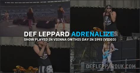 Years Ago Def Leppard S Adrenalize Tour In Vienna Austria Video