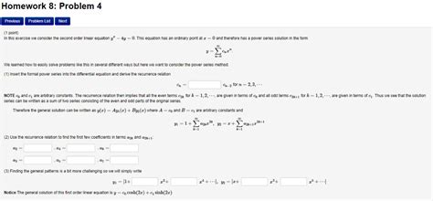 Solved Homework 8 Problem 4 Previous Problem ListNext I Ai Chegg