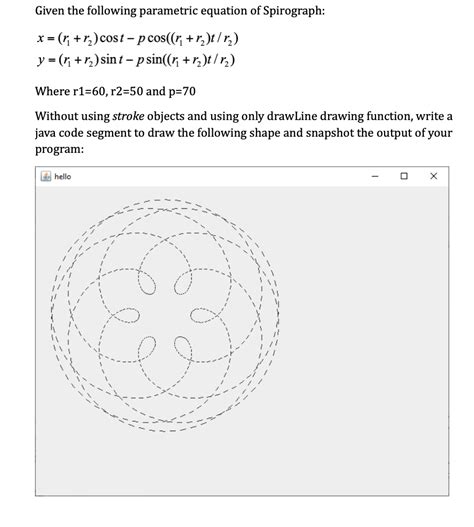 Given The Following Parametric Equation Of Chegg