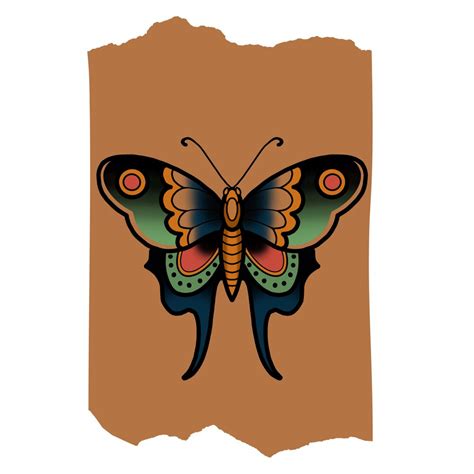 Sailor Jerry Butterfly Tattoo