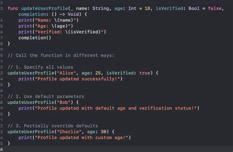 Hafiz Muhammad Hamad On Linkedin Write Flexible And Clean Swift Functions With Default