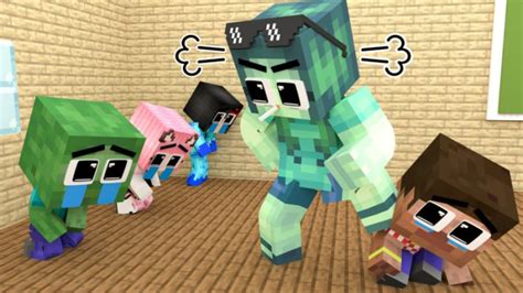 انیمیشن ماینکرافت نجات زندگی مادر بچه زامبی