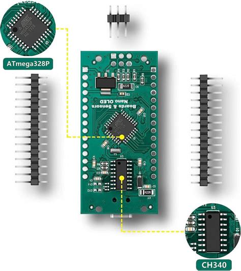Nano V3 Board Atmega328p Ch340 Controller With 091 Oled Display For Boardsandsensors Nano V3 Board Atmega328p Ch340 Controller With 091 Oled Display For Boardsandsensors