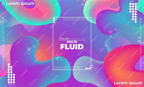 Premium Vector Colorful Fluid Shape Gradient Background