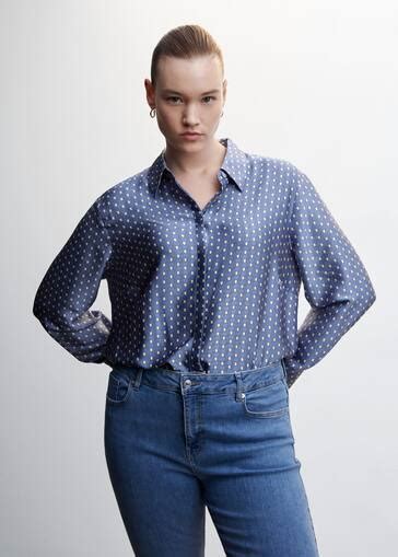 Satin Finish Flowy Shirt Women Mango Usa