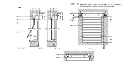 Rolling Shutter Detail Drawing In Dwg Autocad File This File Includes