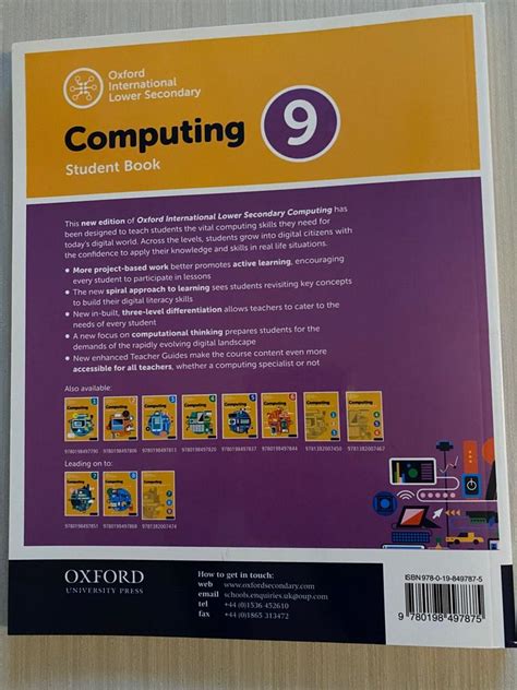 Oxford International Lower Secondary Computing Student Book 9 Hobbies