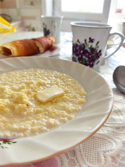 Эстетика завтрак пшенная каша на молоке