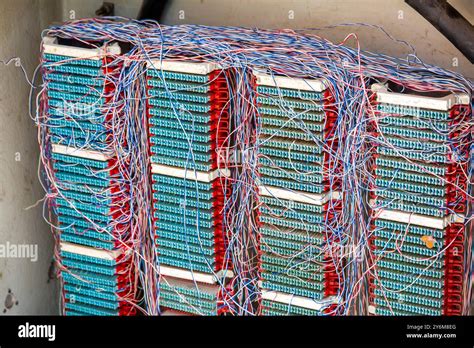 Fiber Optic Array For Internet Stock Photo Alamy
