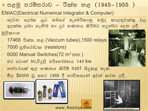 පරිගණකයේ පරිණාමය Histry Of Computer