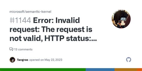 Error Invalid Request The Request Is Not Valid Status 404