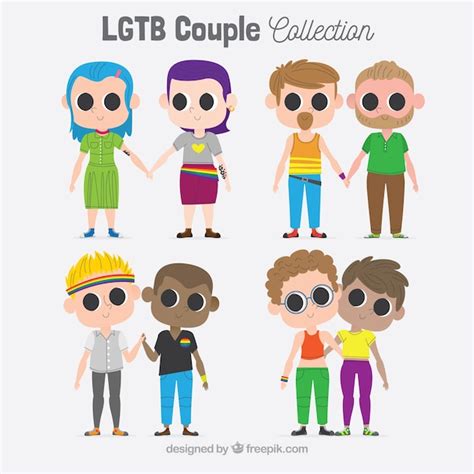 Free Vector Lgtb Pride Couple Collection