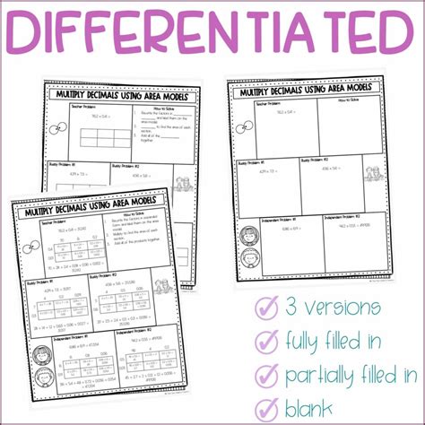 5th Grade Multiplying And Dividing Decimals And Word Problems Guided Math Notes Made By Teachers