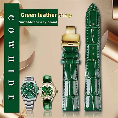 Correa De Cuero De Vaca Con Patr N De Bamb Para Hombre Pulsera De Reloj
