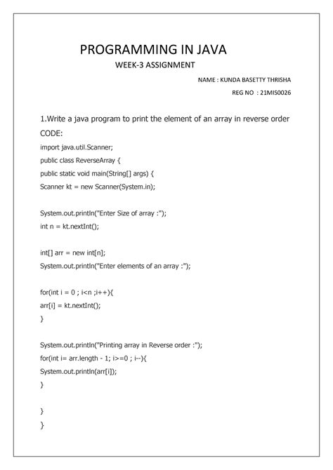 week3 programming in java programming in java week 3 assignment name