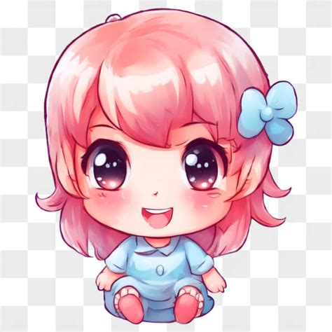 Download Kawaii Pink Haired Girl In Adorable Outfit Kawaii Online