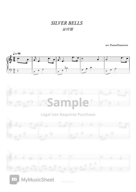Livingston And Ray Evans Silver Bells 실버벨 Christmas Carol 캐롤 악보