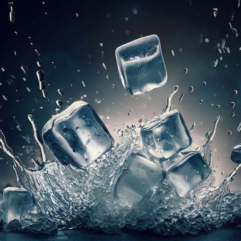 Premium Ai Image Ice Cubes