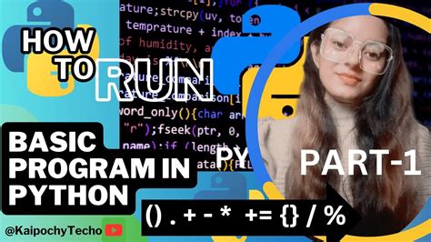 Part 1 Beginner Level Python Tutorial On Basic Signs And Operators Youtube