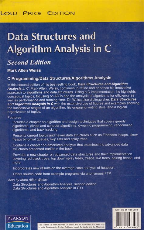 Data Structures And Algorithm Analysis In C By Mark Allen Weiss