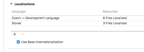 Localization Xcode Export Xliff For Development Language Stack Overflow