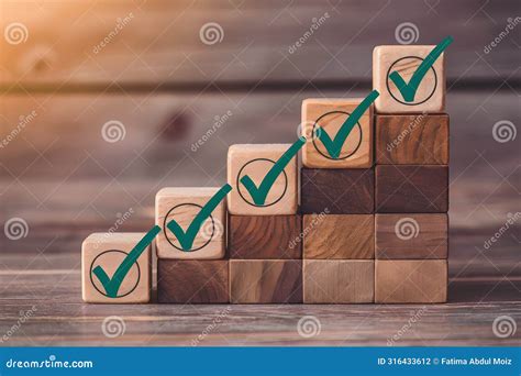blocks with green checkmarks show completion progression and